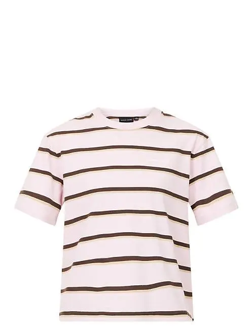 Canada Goose Roam Stripe Cotton-jersey T-shirt - Pink Stripe-lorne Roses