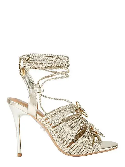 Carvela Marina High-tie Heeled Sandals - Gold