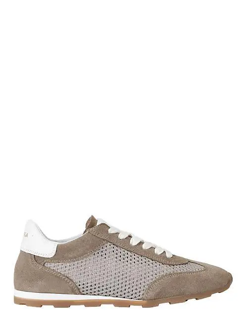 Carvela Cortona Suede And Mesh Trainers - Taupe