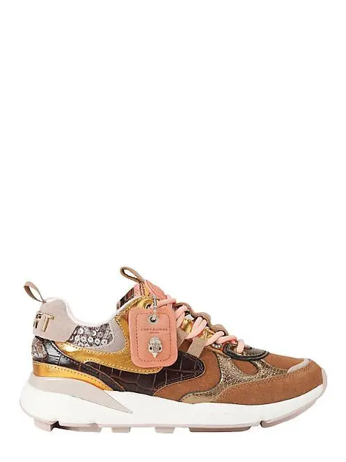 Kurt Geiger Kurt Runner Suede Trainers - Brown/oth