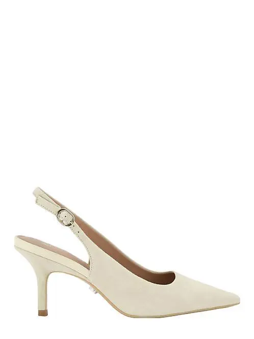 Carvela Spirited Heeled Suede Slingback Courts - Yellow