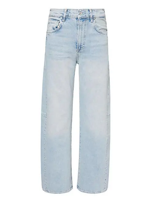 Paige Arellia Skimmer Barrel-leg Denim Jeans - Mar Vista