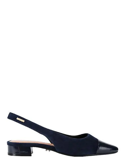 Carvela Amelia Suede Slingback Courts - Navy
