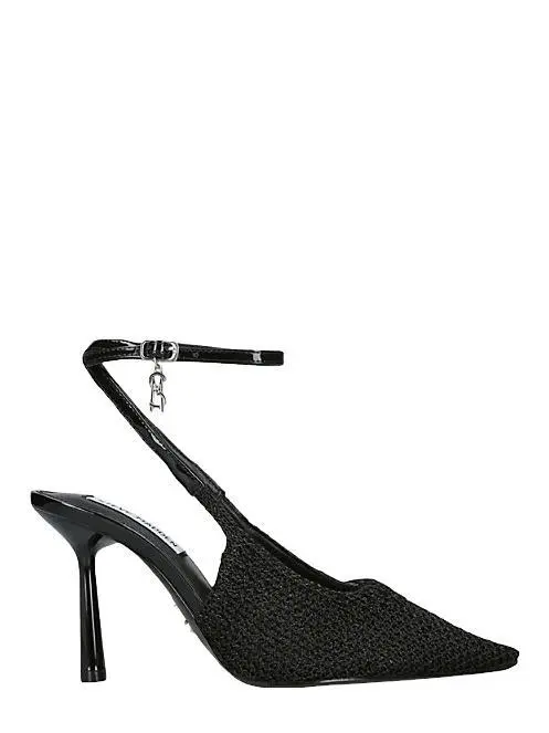 Steve Madden Ascension Heeled Woven Slingback Courts - Black
