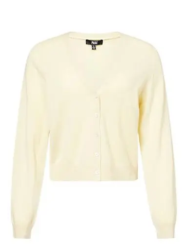 Paige Brioche Cashmere Knitted Cardigan - Sunshine Yellow