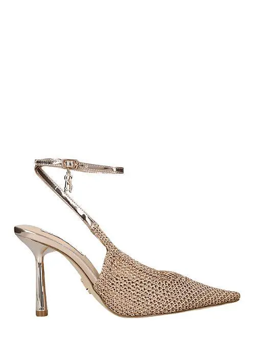 Steve Madden Ascension Heeled Slingback Courts - Gold Comb