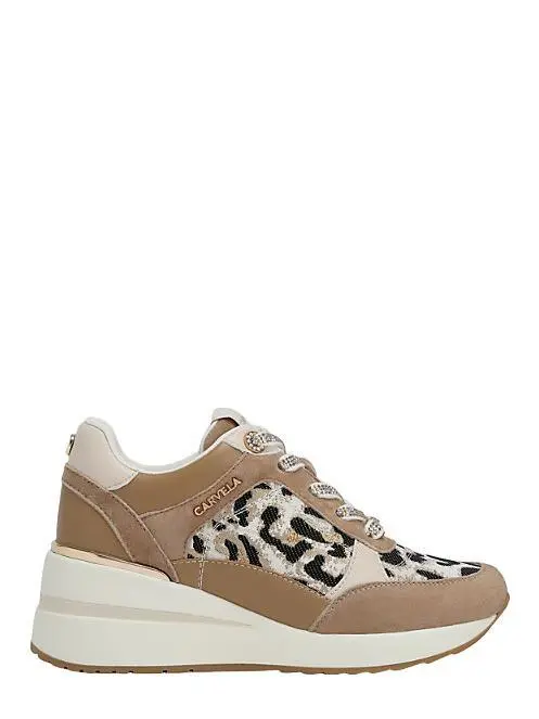Carvela Divinia Woven Trainers - Taupe Comb
