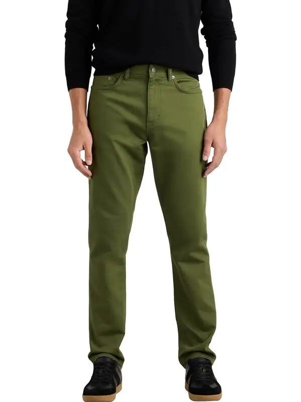 Quince Comfort Stretch Traveler 5-pocket Athletic Tapered Pants - Chive