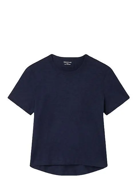 Whistles Relaxed-fit Cotton T-shirt - Navy