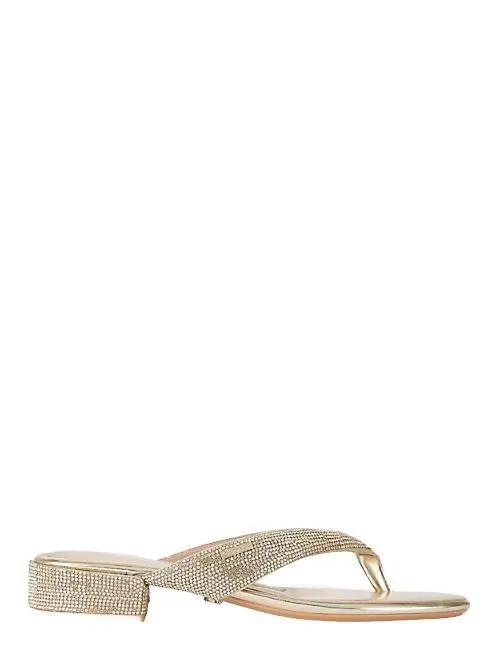 Carvela Portici Woven Block-heel Sandals - Gold