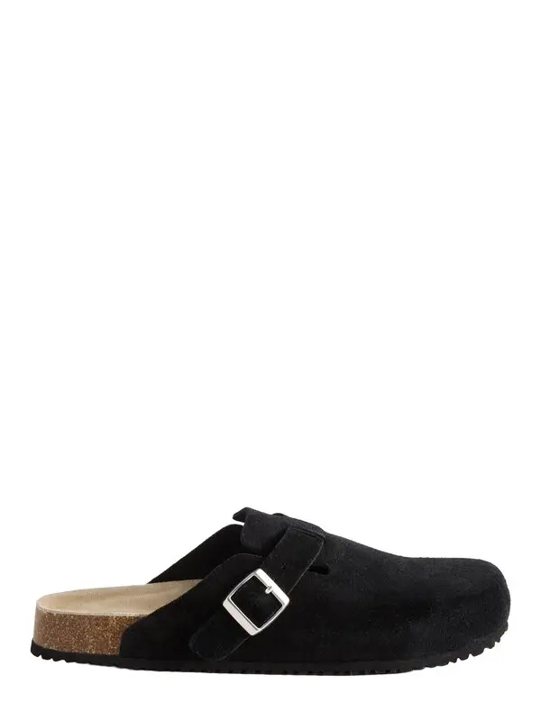 Quince Water Repellent Clog Mule - Black Suede