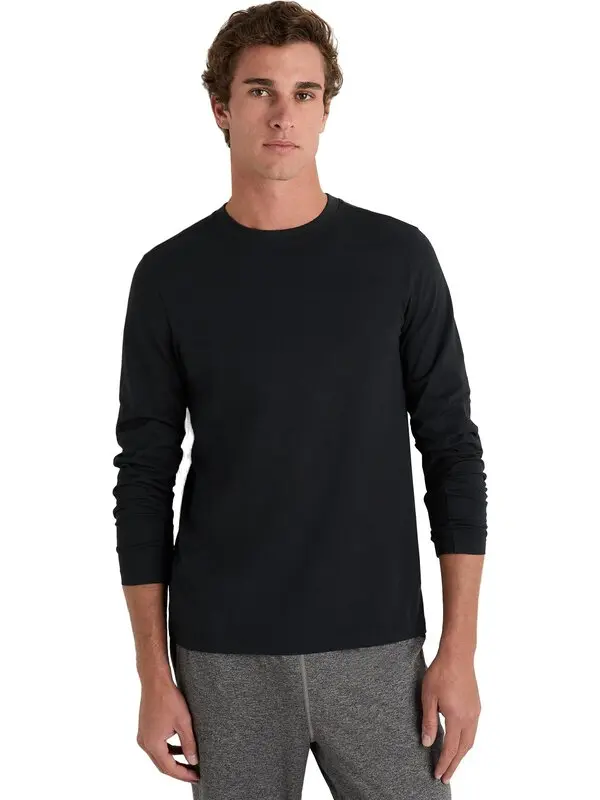 Quince Studio Performance Long Sleeve T-shirt - Black