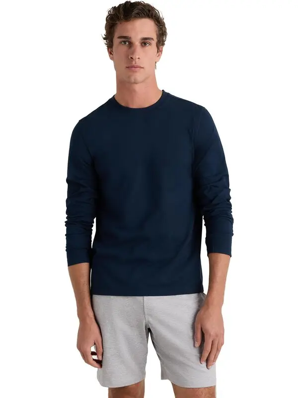 Quince Studio Performance Long Sleeve T-shirt - Navy