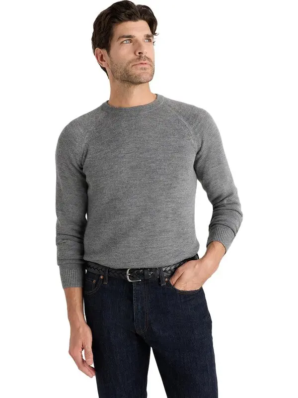 Quince Alpaca-wool Crewneck Sweater - Heather Grey