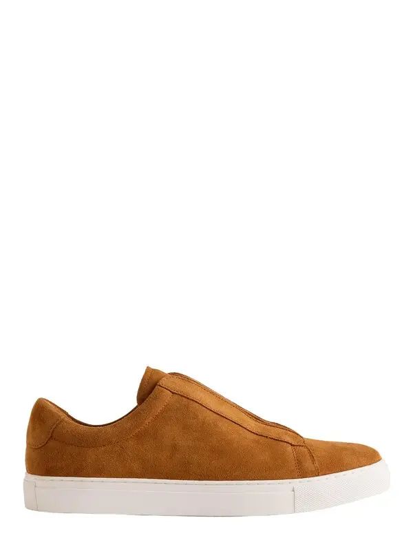 Quince Italian Suede Tailored Sneaker - Light Butterscotch
