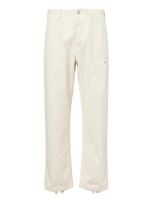 Stone Island Batavia-tc S.i. Marina Slub Cotton Trousers - Ivory