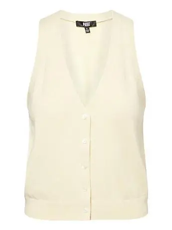 Paige Anika Sleeveless Cashmere Top - Sunshine Yellow