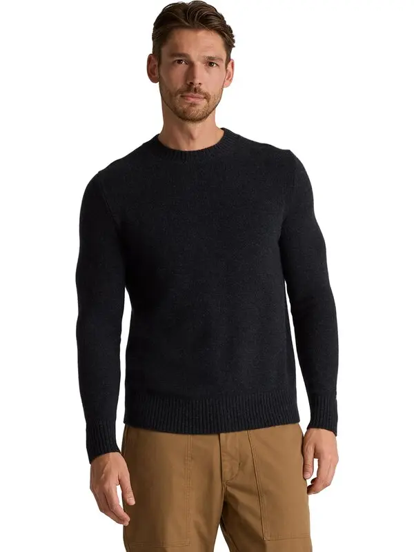 Quince Luxe Baby Cashmere Crewneck Sweater - Heather Caviar