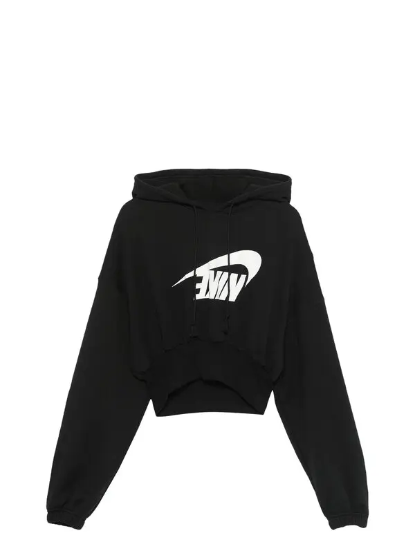 Nike Sportswear Oversized Cropped Pullover Hoodie - Black