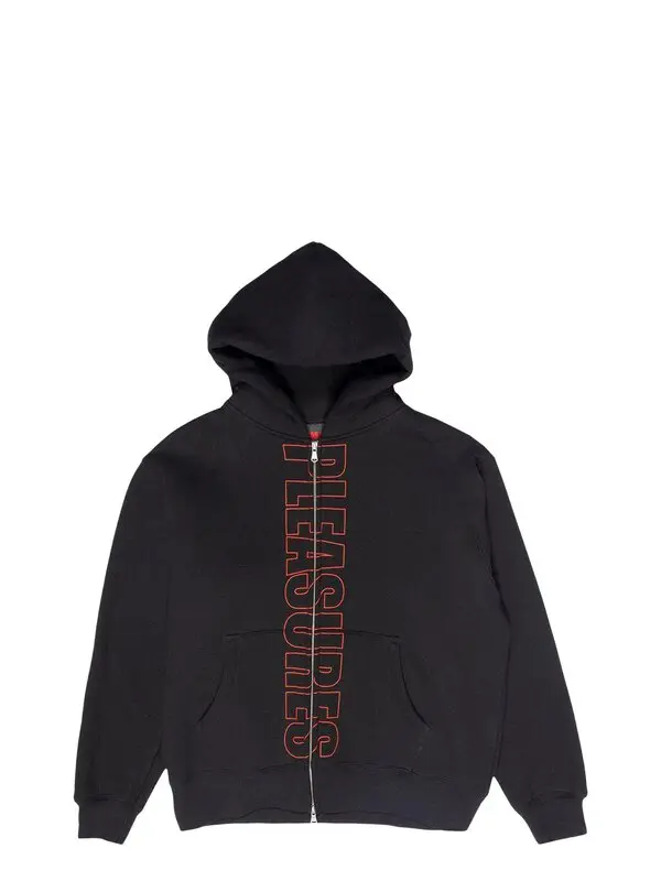 PLEASURES Impact Zip Hoodie - Black