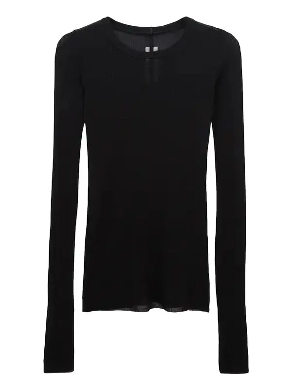 Rick Owens Ribbed Long-sleeve T-shirt - Black