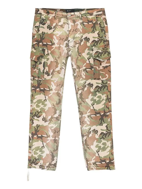 PURPLE BRAND Twill Cargo Pants - Multicolor