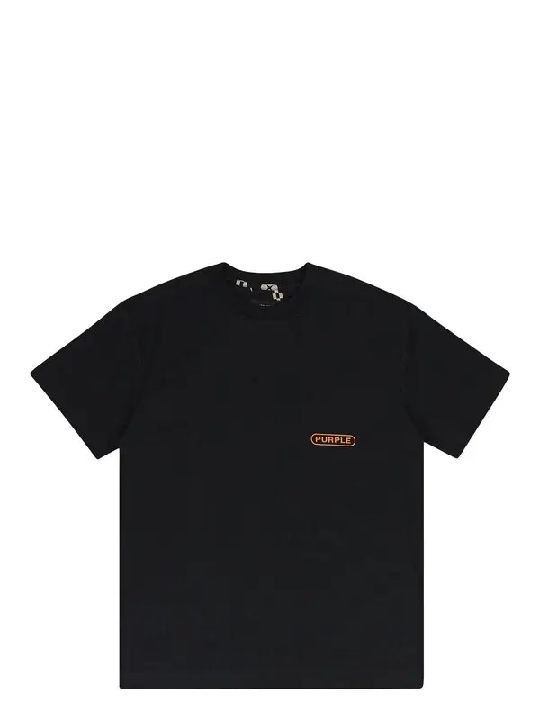 PURPLE BRAND Textured Jersey Short-sleeve Tee - Black