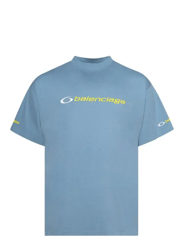 Balenciaga Loop Sports Icon Oversized T-shirt - Blue