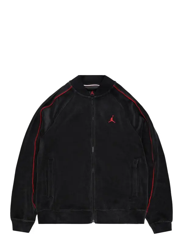 JORDAN Velour Track Jacket - Black