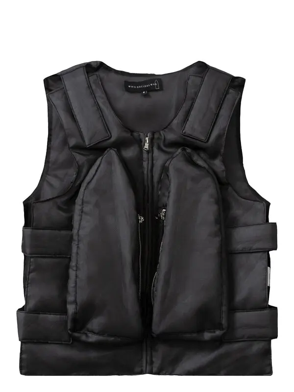 WHO DECIDES WAR BY EV BRAVADO Organza Bullet Point Vest - Grey