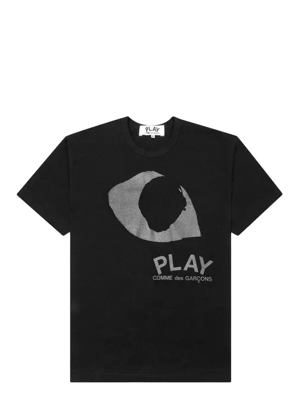 Play Comme Des Garcon Logo Print T-shirt - Black