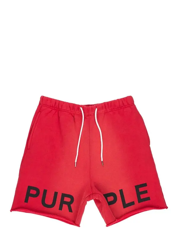 PURPLE BRAND Hwt Fleece Short - Red