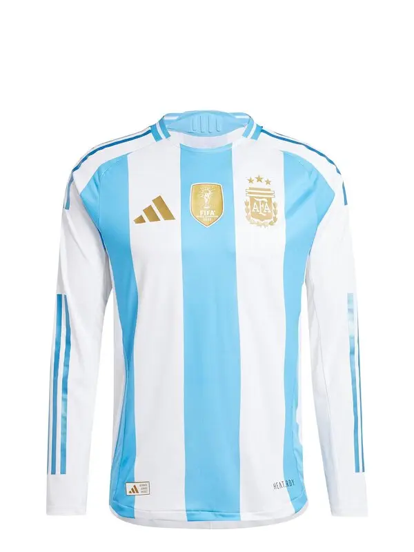 Adidas Argentina 2024 Long Sleeve Home Authentic Jersey - Blue