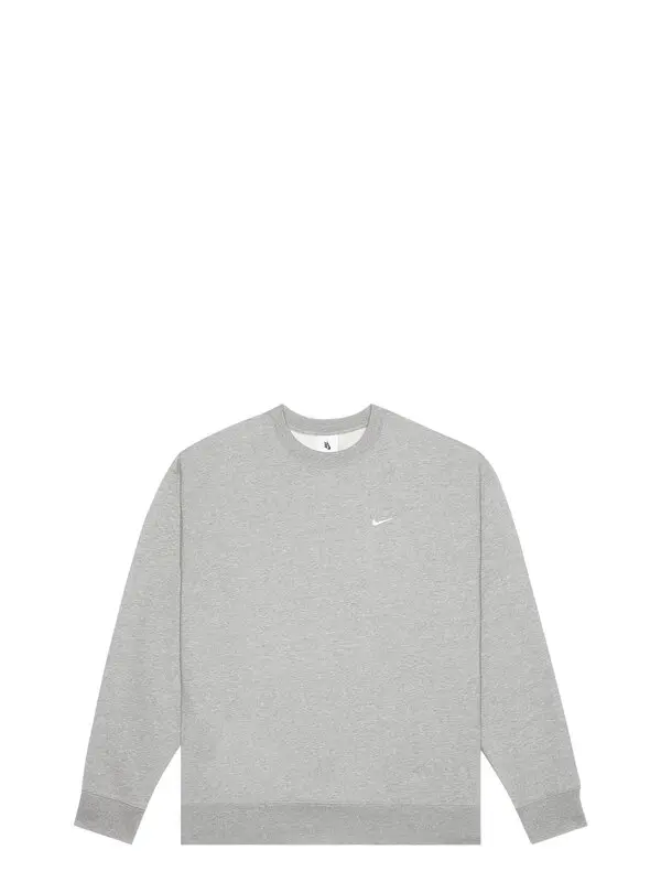 Nike Solo Swoosh Fleece Crewneck - Grey