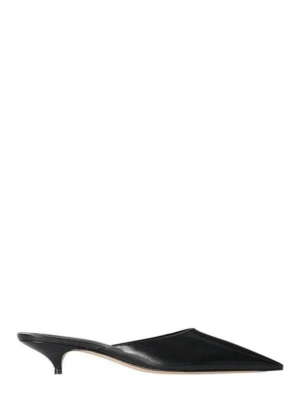 THE ROW Lissa Kitten Mule - Black