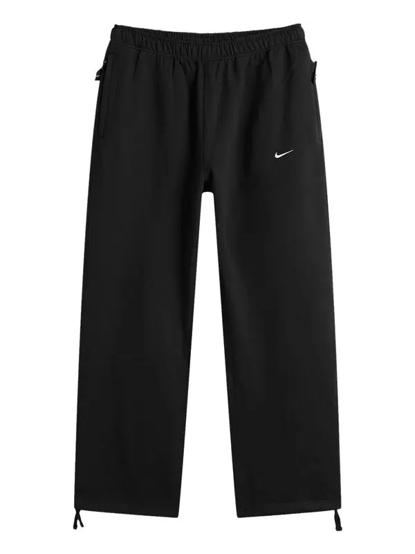 Nike Solo Swoosh Wide Fleece Pant - Black