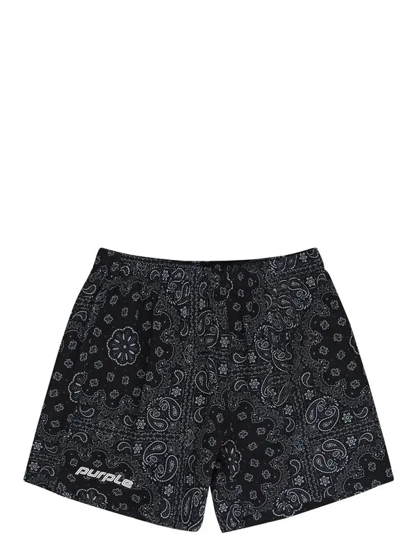 PURPLE BRAND Polyester All Round Short - Black