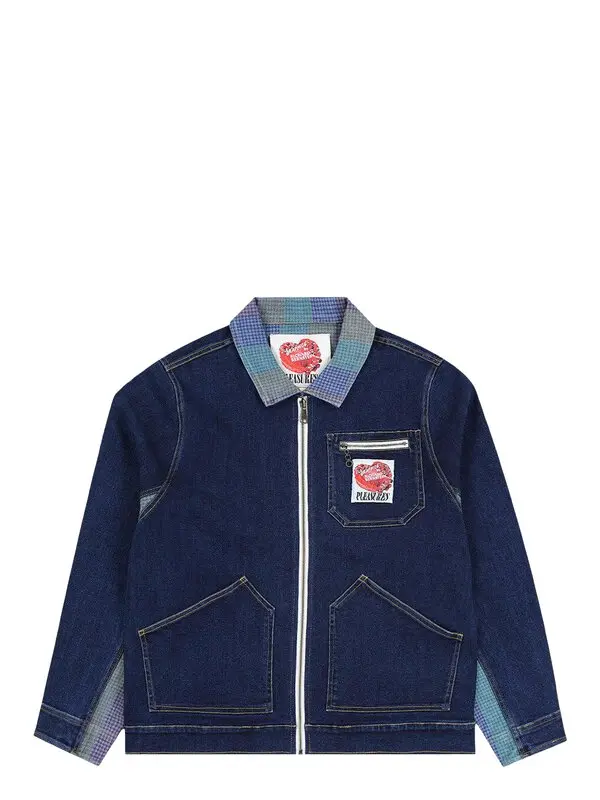 PLEASURES X Richard Bernstein Cake Denim Jacket - Blue