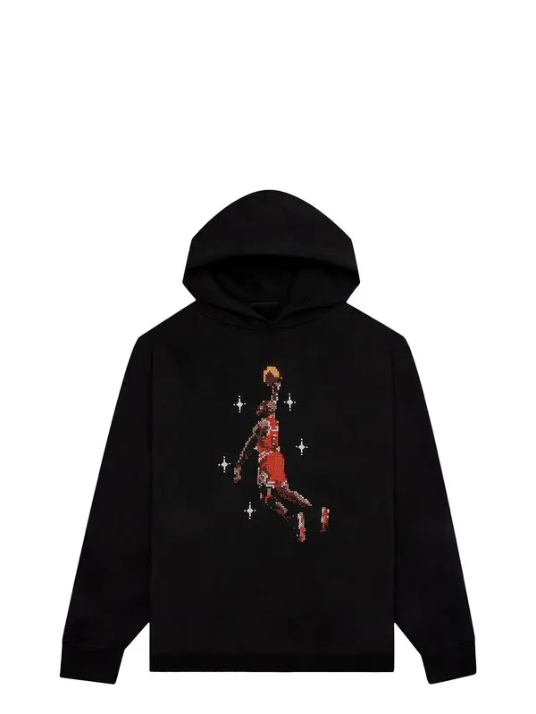JORDAN Essentials Graphic Fleece Hoodie - Black
