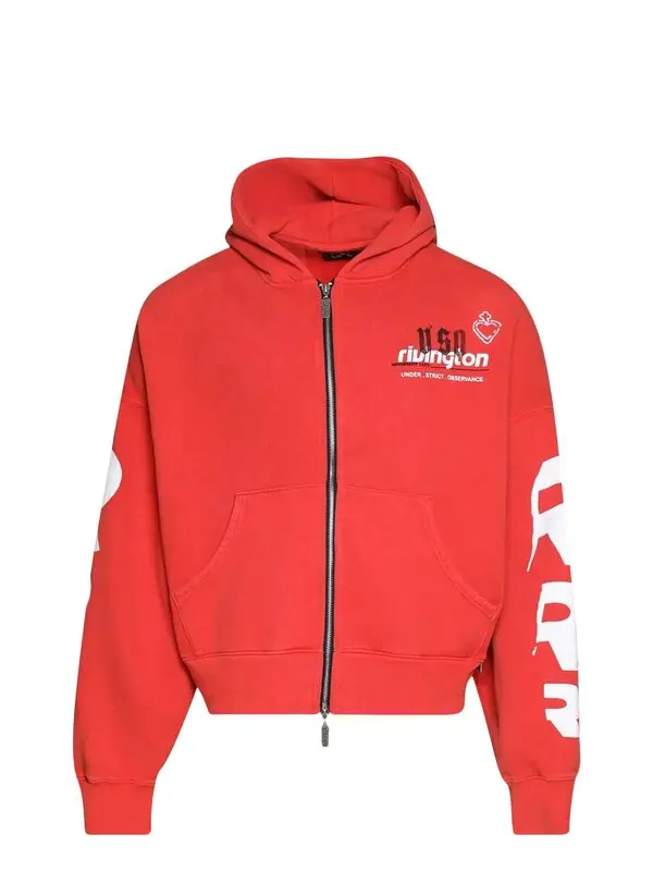 RIVINGTON ROI REBIS Membership Uso Zip Hoodie - Red