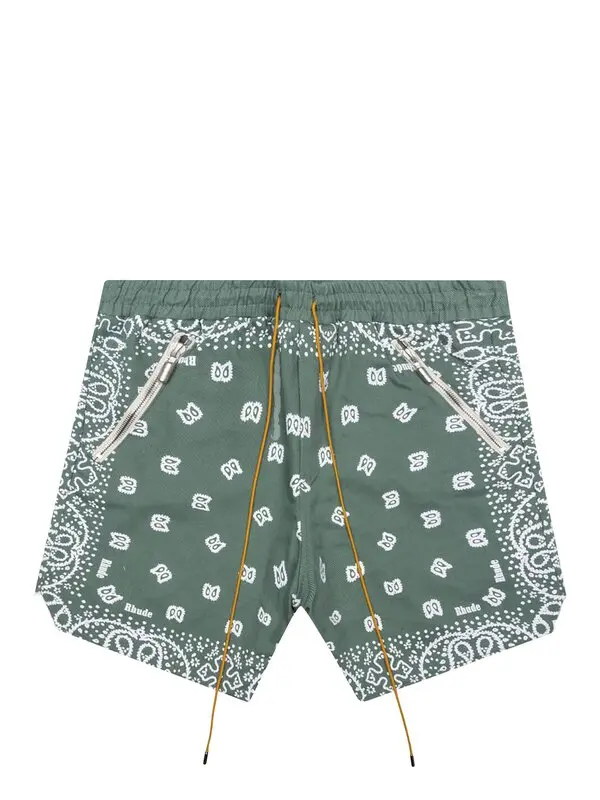 Rhude Bandana Print Shorts - Green
