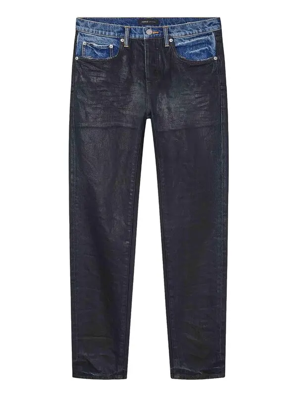 PURPLE BRAND Skinny Coated Indigo - Black