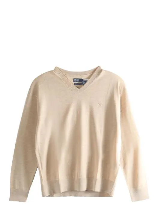 Polo Ralph Lauren Long Sleeve V-neck Pullover - Canoe Tan