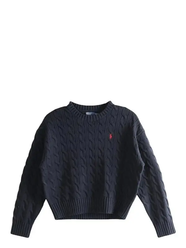 Polo Ralph Lauren Long Sleeve Crew Pullover Sweater - Hunter Navy Blue
