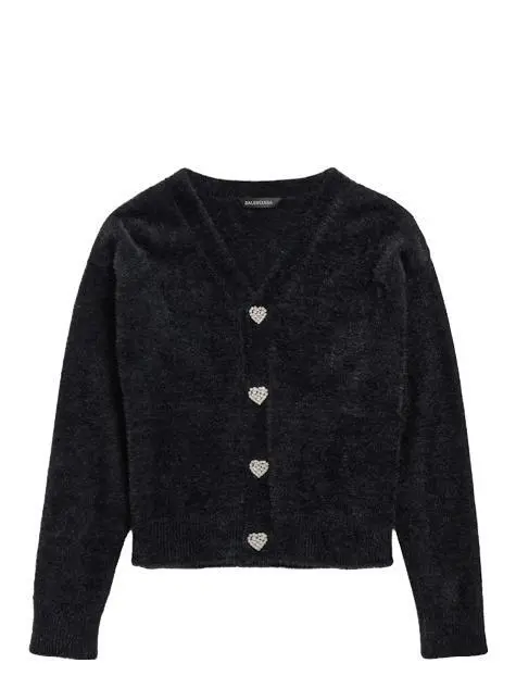 Balenciaga Fluffy Cardigan - Black