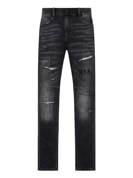 RtA Bryant Ripped Skinny Jeans - Distressed Grey