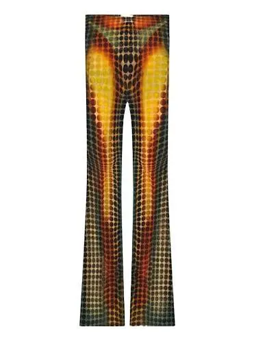 JEAN PAUL GAULTIER Flare Trousers - Orange Blue Brown