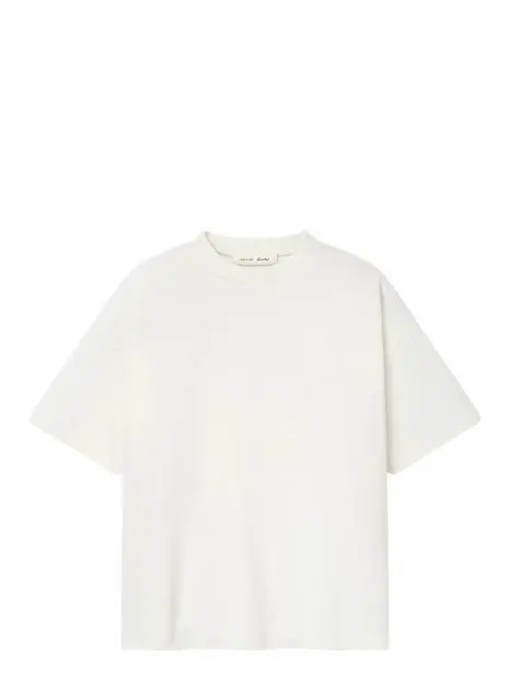 Fear Of God Essentials Pique Signature 90's Tee Shirt - Ivory