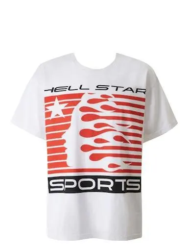 HELLSTAR Flame Tribal Motion T-shirt - White