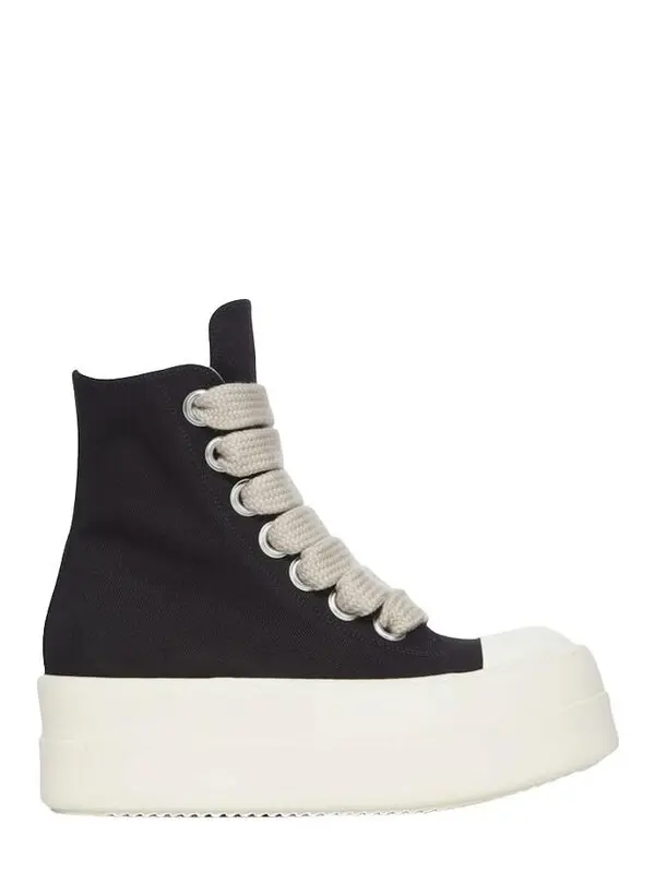Rick Owens Mega Bumper Jumbolace High-top Sneakers - Black/milk